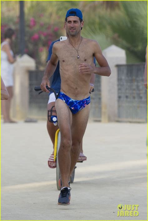 Tennis Star Novak Djokovic Runs Shirtless In His Speedo Ahead Of US