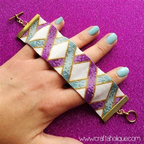 Ombre Ribbons Peyote Stitch Bracelet Pattern Craftaholique