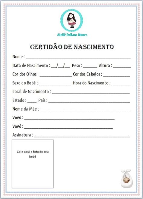 Pin em aleatória Certificado de nascimento Certidão de nascimento