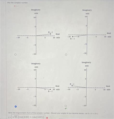 solved plot the complex number write the trigonometric form