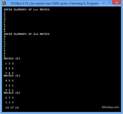 matrix program in c welcome programmer