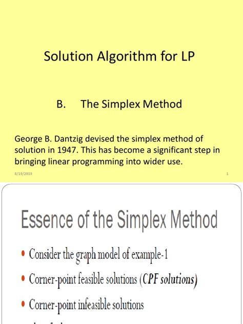 lc 6 lp simplex method pdf mathematical optimization linear programming