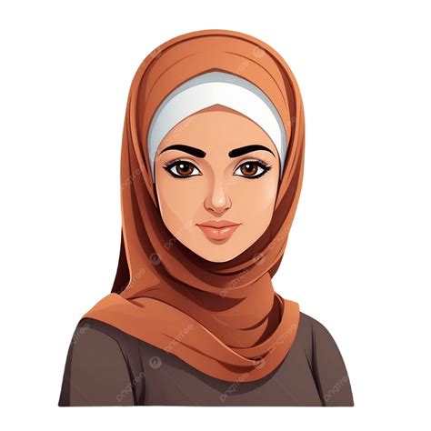 Femme Musulmane En Illustration Vectorielle Hijab Isolée Sur Fond Blanc