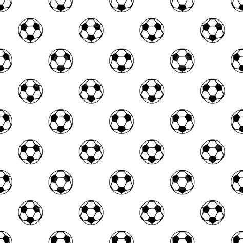 Soccer Ball Pattern Seamless In Simple Style Vector Illustration