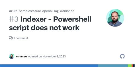 Indexer Powershell Script Does Not Work Issue 3 Azure Samples