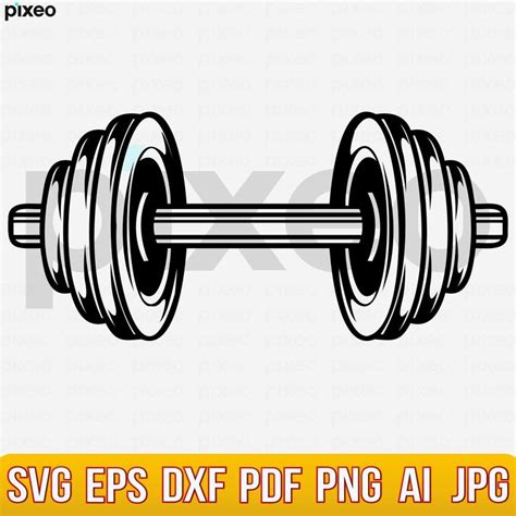 Dumbbell Svg Barbell Svg Weight Hand Dumbbell Svg Hantel Svg