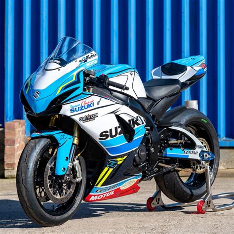 Suzuki GSXR750 Race Bike Wrapped In Team Classic Suzuki Livery Suzuki