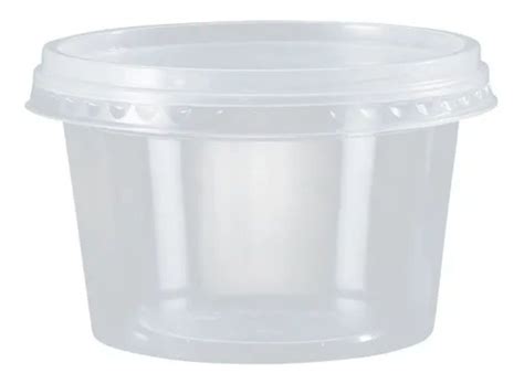 25un Pote Plástico Pp 250ml C Tampa Para Freezer microondas