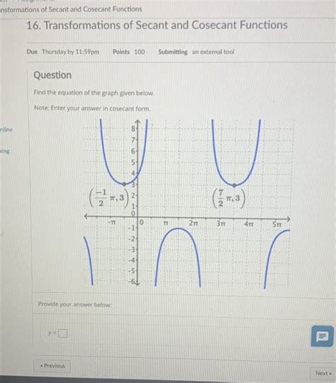solved nsformations of secant and cosecant functions 16