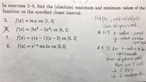 solved in exercises 5 8 find the absolute maximum and