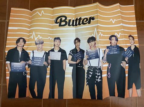 BUTTER BTS FOLDED OFFICIAL POSTER Hobbies Toys Memorabilia