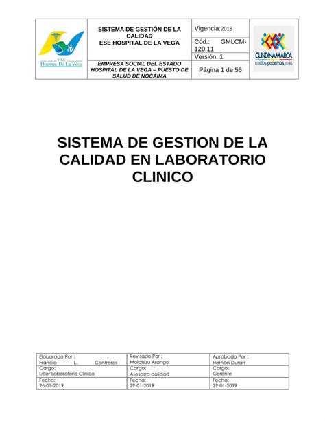 PDF SISTEMA DE GESTION DE LA CALIDAD EN LABORATORIO CLINICO DOKUMEN