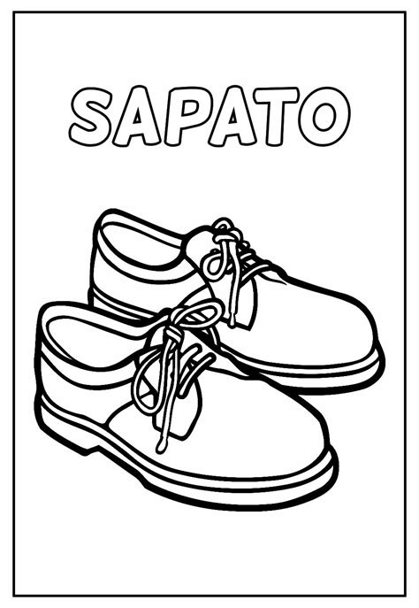 Desenhos De Sapatos Para Colorir Bora Colorir