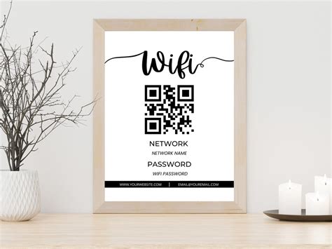 Wifi Password Sign Printable Wifi Sign Wifi Password Sign Editable