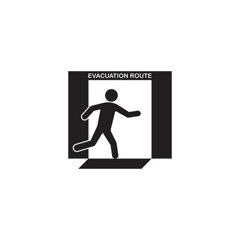 Evacuation Route Icon Vector Art At Vecteezy