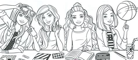 Coloring Barbie Dreamhouse Adventures Movies Friends School Time Teens