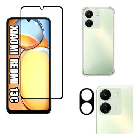 Kit P Xiaomi Redmi 13c Película De Vidro 3d Capa Câmera