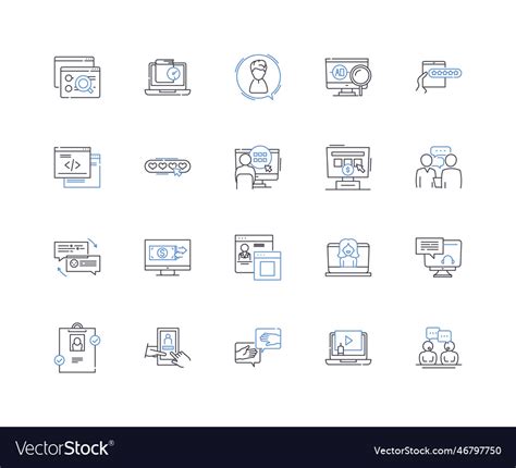Stewardship Line Icons Collection Responsibility Vector Image