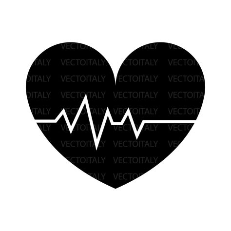 Heartbeat Line Love Heart Svg Files Ecg Ekg Cut Files Healthcare