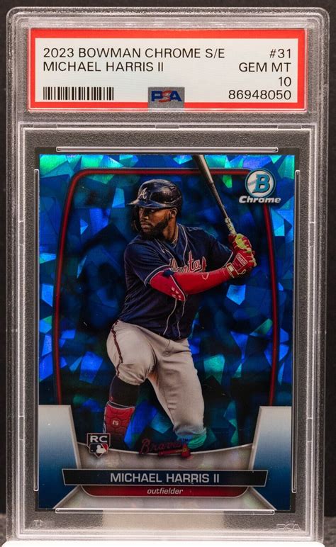 Michael Harris Ii Bowman Chrome Sapphire Edition Base Psa