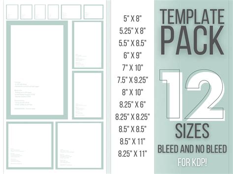 KDP Interior Template Pack KDP Interior Templates For Margins In 12