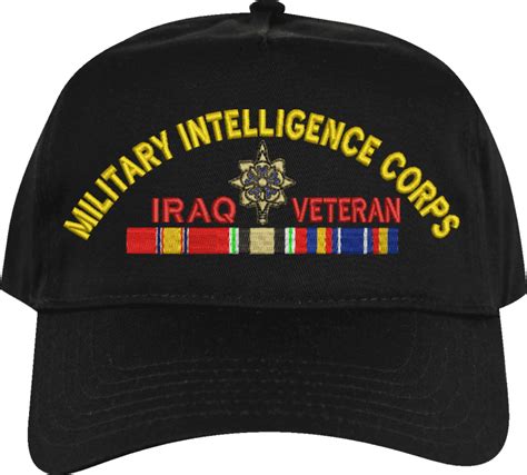 US Army Military Intelligence Corps Iraq Veteran Embroidered Cap US