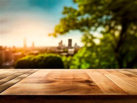 Tabela de madeira vazia apresentação de produto de estilo rústico
