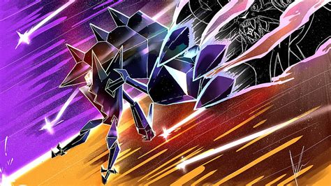 Dusk Mane Dawn Wings Necrozma Art from Pokémon Ultra Sun HD wallpaper