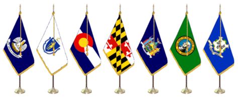 4 X 6 Ft Indoor Maine Flag Set