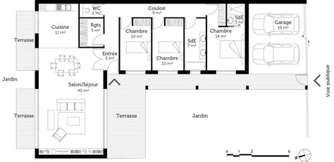 Plan Maison M Plain Pied Avec Sous Sol Ventana Blog