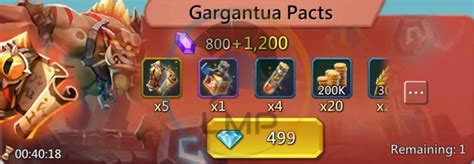 Gargantua Pacts Pack Lords Mobile Lords Mobile Pro