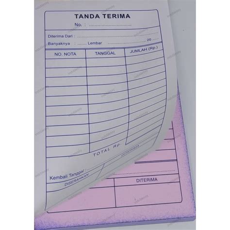 Jual Buku Tanda Terima Nota Faktur Kwitansi Ncr Putih Merah Folio