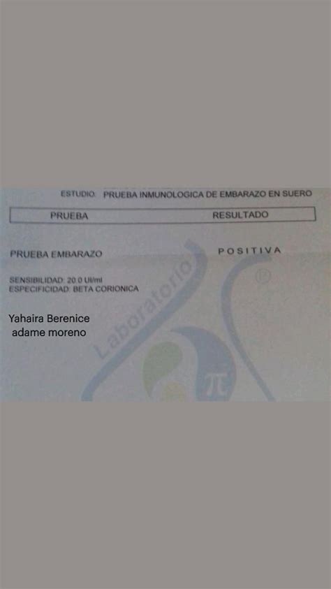 Yahaira Berenice Adame Moreno Test De Embarazo Positivo Bromas De
