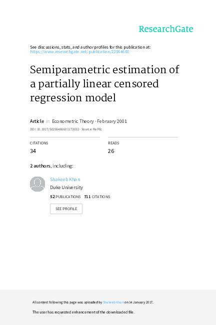 pdf semiparametric estimation of partially linear panel data models 1 thanasis stengos