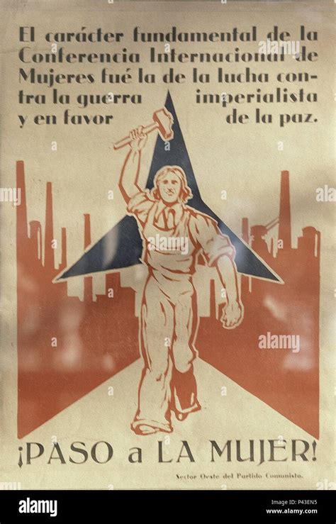 Paso A La Mujer Cartel Propaganda Republicana La Mujer En Favor De La