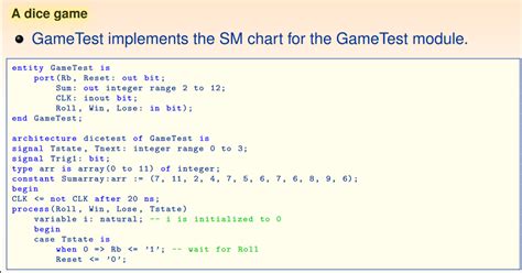 write the vhdl code to implement the sm chart in the
