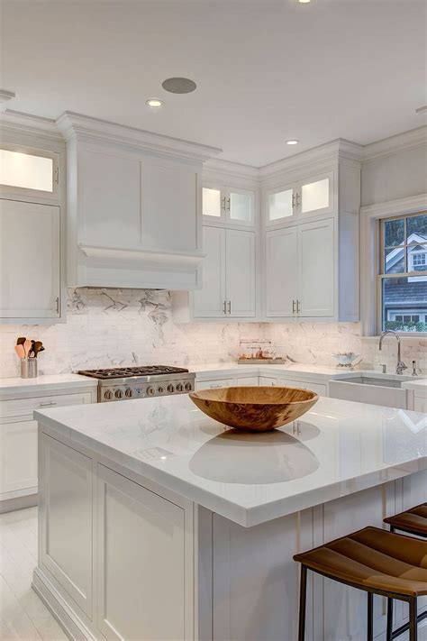 White Cabinets With Marble Countertops Oliviaherndon