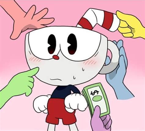 A Cartoon Character Holding Money In One Hand And Pointing At It With
