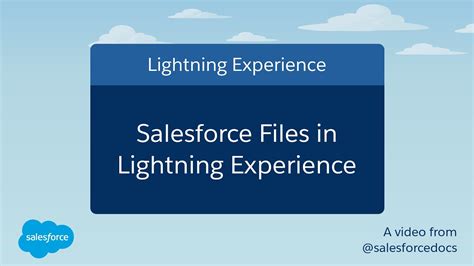 salesforce files in lightning experience salesforce youtube