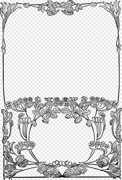 Marco Broche De Oro Art Nouveau Frontera Floral Arte Lineal
