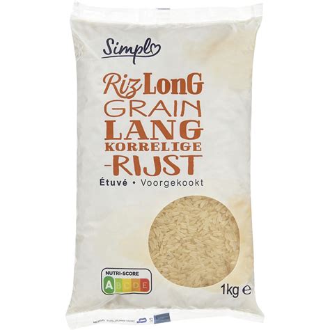 Riz long grain étuvé CARREFOUR SIMPL le paquet d 1Kg à Prix Carrefour