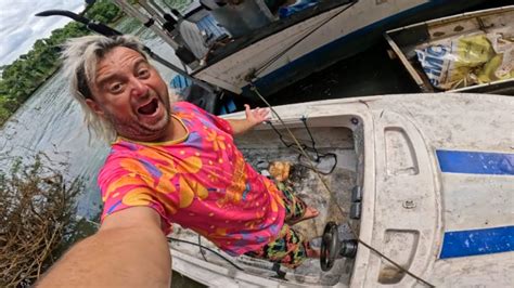 MINHA MINI LANCHA ESTÁ ABAND0NADA YouTube