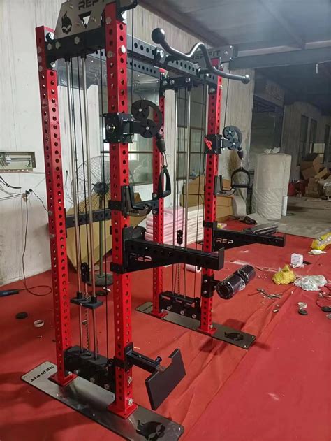 Commercial Multi Functional Trainer Smith Machine Stacks Steel