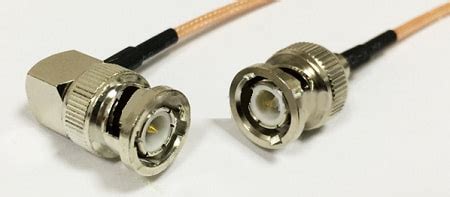 10 RG 316 Coax With 1 BNC And 1 Right Angle BNC