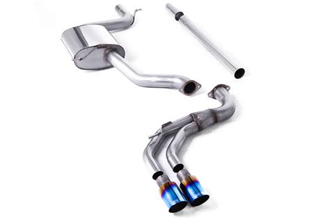 Milltek Sport Non Resonated Cat Back Exhaust System Burnt Titanium Tips