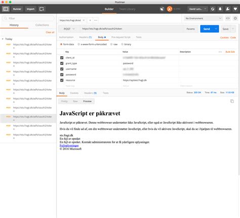 Error On POST Request JavaScript Is Required This Web Browser Does