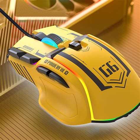 Hxsj G Ergonomic Macro Programming Wired Game Usb Mouse For Pc