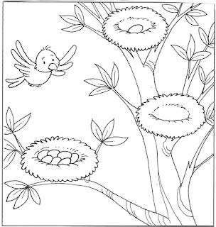 Desenholândia Desenho de ninho de passarinho para colorir ninho de