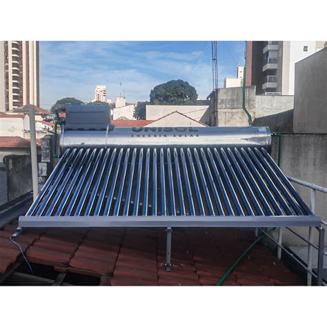 Aquecedor Solar A V Cuo Acoplado A Litros Unisol