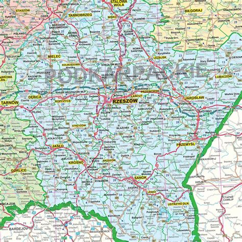 Polska Mapa Na Cian Adminstracyjno Drogowa X Cm